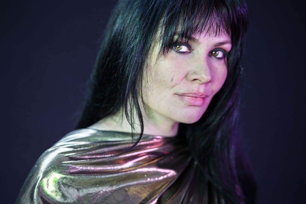 Tracey Welch photographs model Lucy Woodroffe in a studio shoot